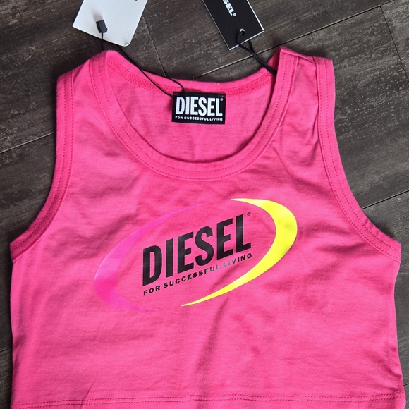 Diesel | Shirts & Tops | Diesel Vibrant Racerback Pink Tank Top | Poshmark